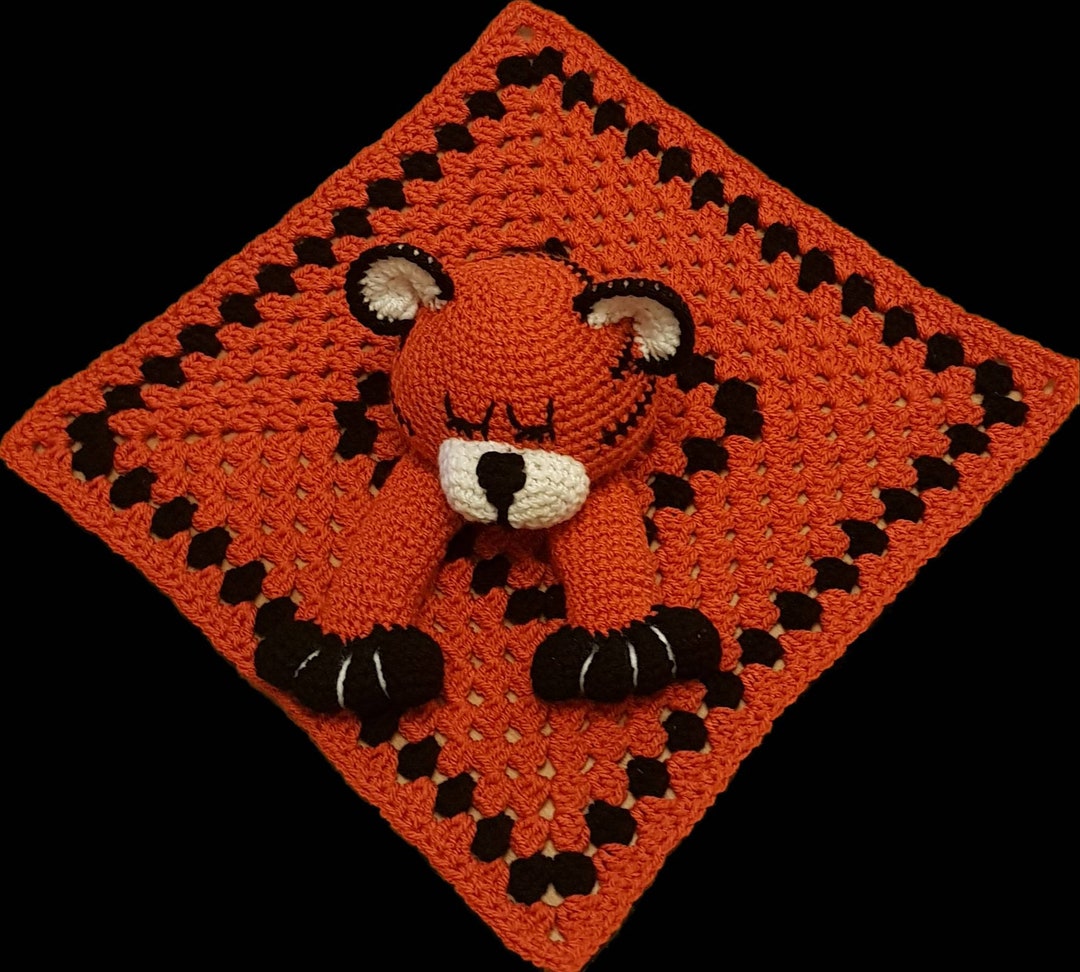 Crochet Pattern for Sleeping Tiger Babies Lovey or Comforter Blanket - Etsy
