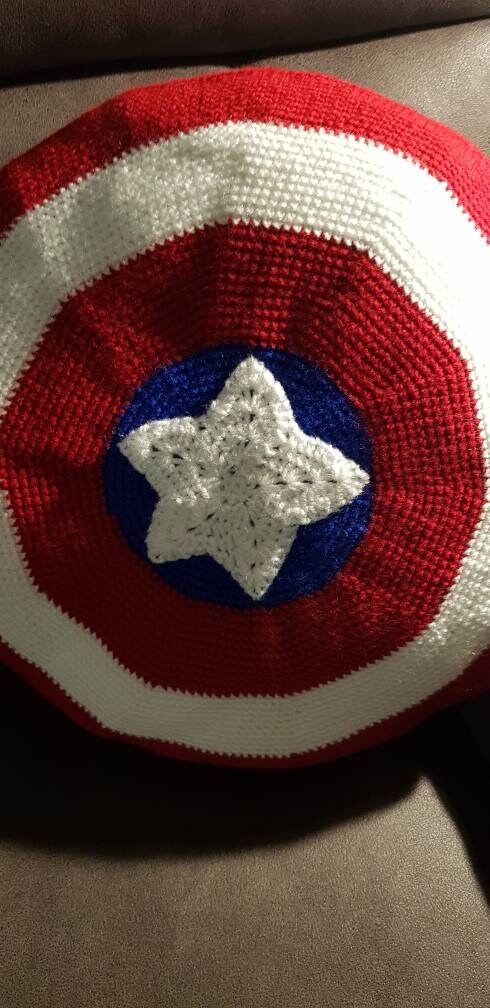 Captain America Shield Cushion Crochet Pattern - Etsy