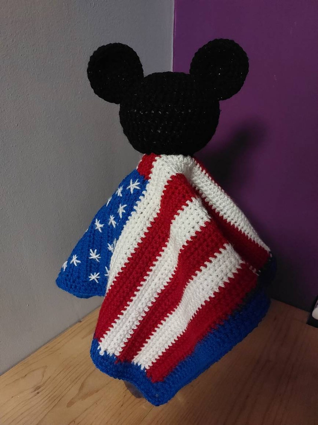 Mickey Mouse Stars and Stripes Baby Comforter Blanket - Etsy