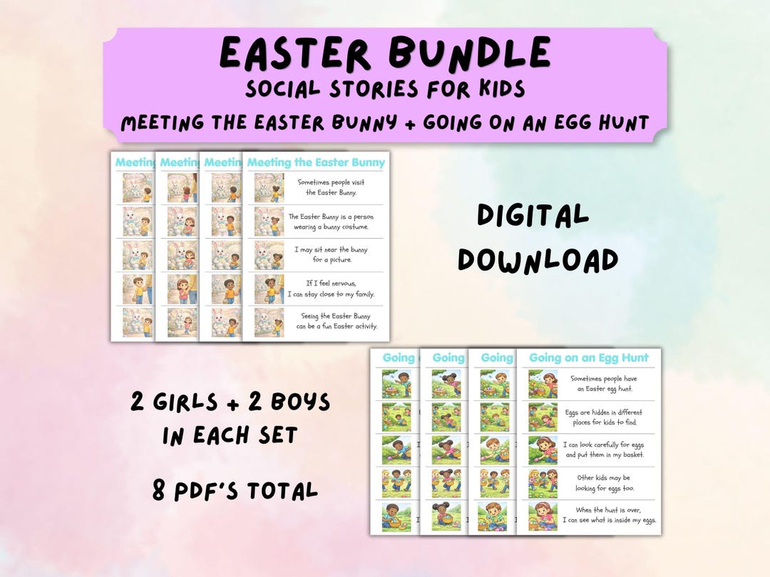 Easter Social Stories Bundle, Autism Special Education Resource ...