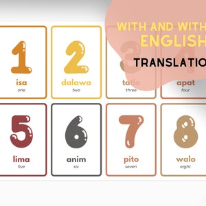 Tagalog Flashcards - Numbers (digital Print) - Etsy
