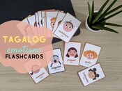 Basic Filipino Words 64 Cards Flashcards Tagalog Flashcards With ...