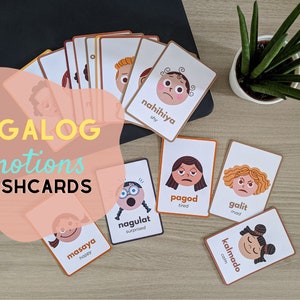 Tagalog Flashcards - Emotions (digital Print) - Etsy