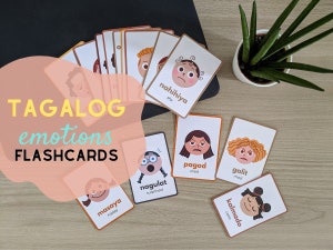 Basic Filipino Words 64 Cards Flashcards Tagalog Flashcards With ...