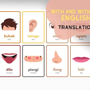 Tagalog Flashcards - Body Parts (digital Print) - Etsy