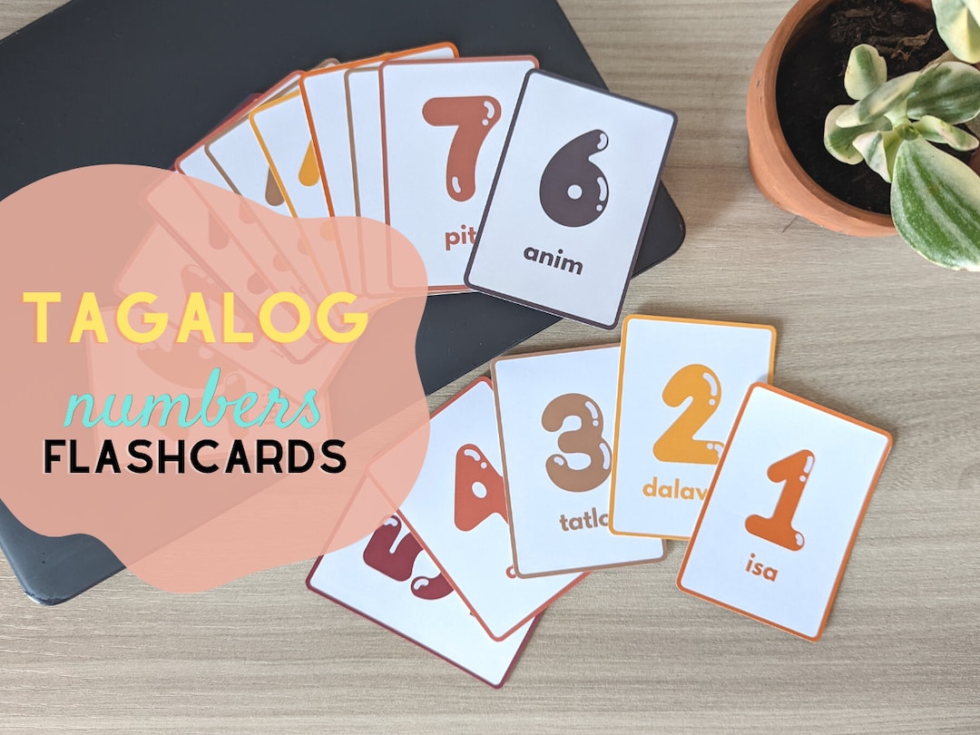 Tagalog Flashcards - Numbers (digital Print) - Etsy