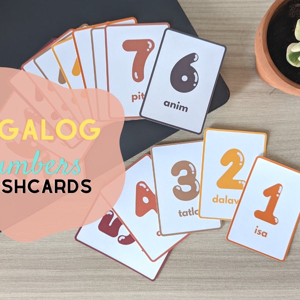 Basic Filipino Words 64 Cards Flashcards Tagalog Flashcards With ...
