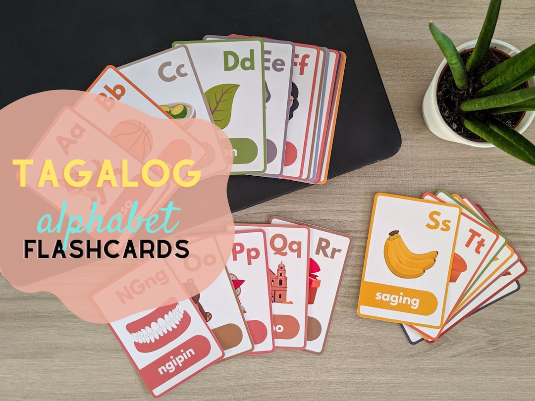 Tagalog Flashcards - Filipino Alphabet (digital Print) - Etsy