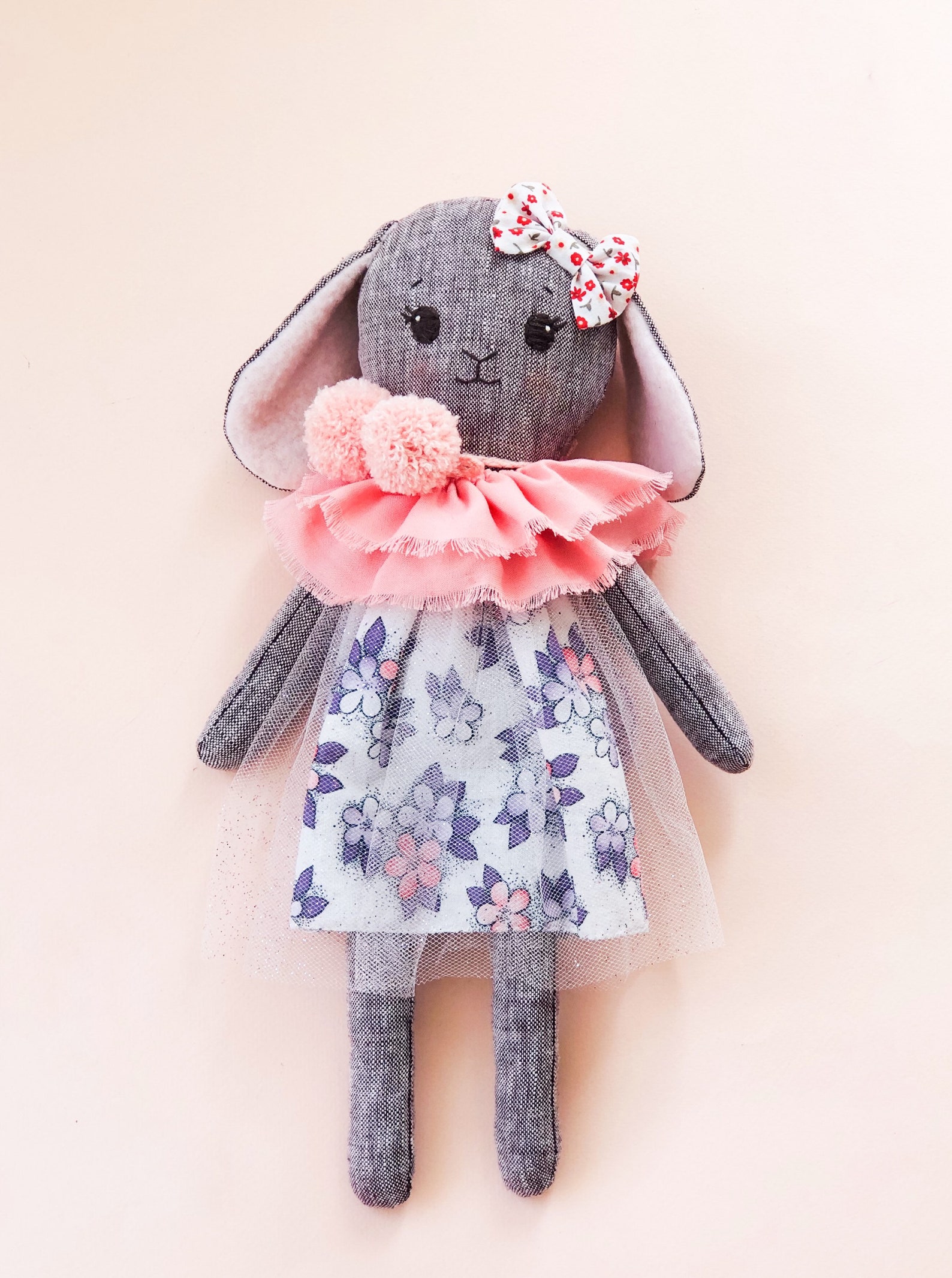 Bunny Toy, Handmade Rag Doll, Heirloom Bunny Doll. - Etsy