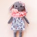 Bunny Toy, Handmade Rag Doll, Heirloom Bunny Doll. - Etsy