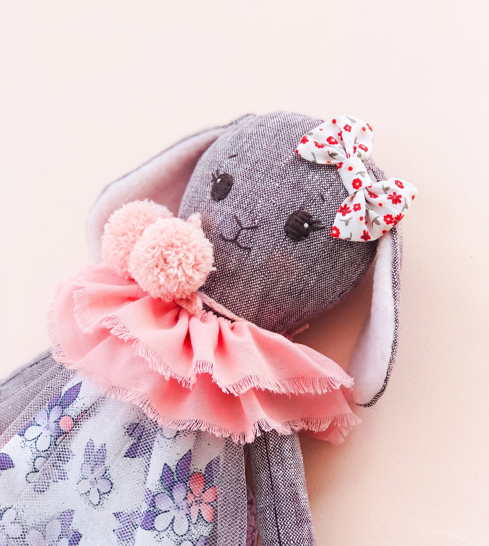 Bunny Toy, Handmade Rag Doll, Heirloom Bunny Doll. - Etsy