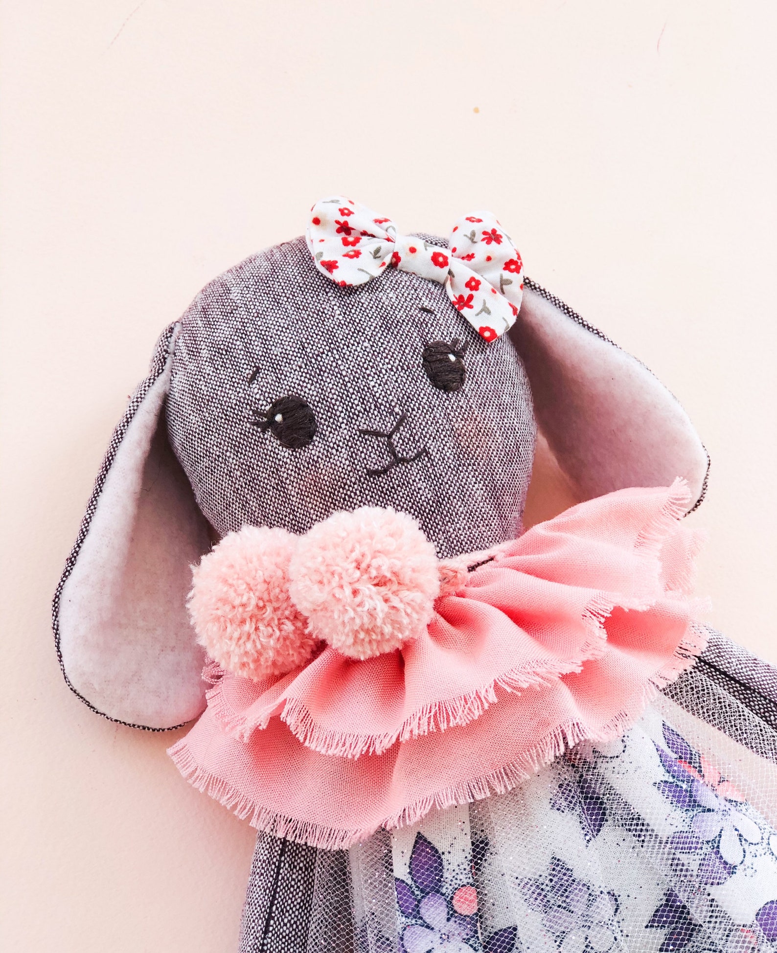 Bunny Toy, Handmade Rag Doll, Heirloom Bunny Doll. - Etsy