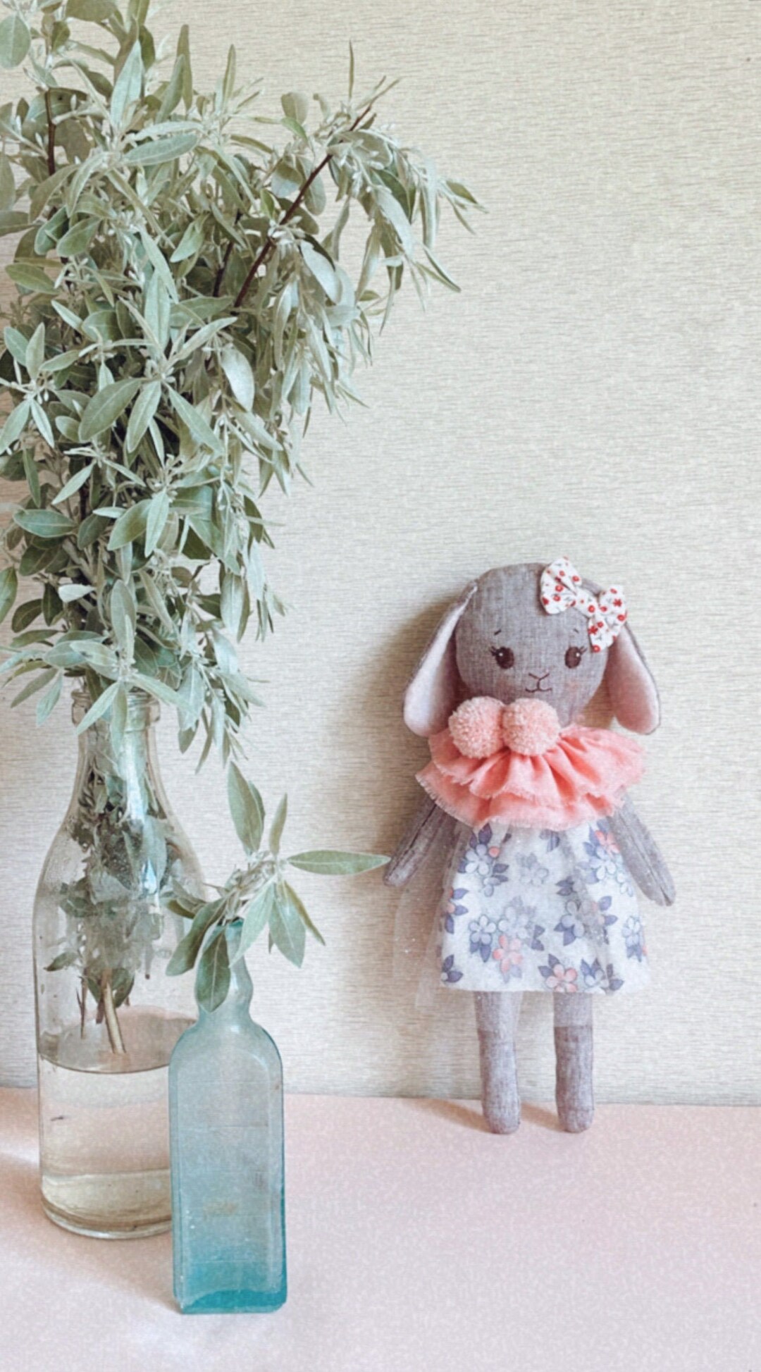 Bunny Toy, Handmade Rag Doll, Heirloom Bunny Doll. - Etsy