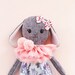 Bunny Toy, Handmade Rag Doll, Heirloom Bunny Doll. - Etsy