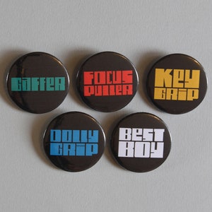 Film Crew Job Titles: 38mm Button Badges - Etsy
