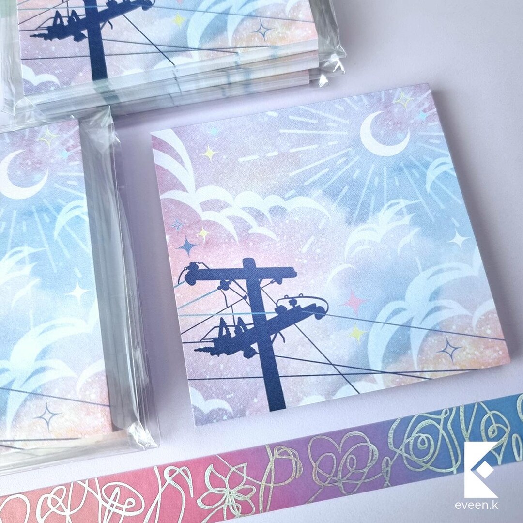 Lofi Notepad 50 Pages Full Color Illustrated, Cute Pastel Telephone ...