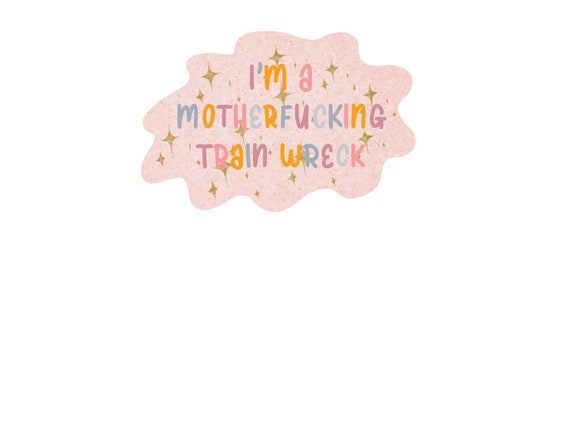 Train Wreck Sticker Digital Drawing & Illustration Art & Collectibles ...