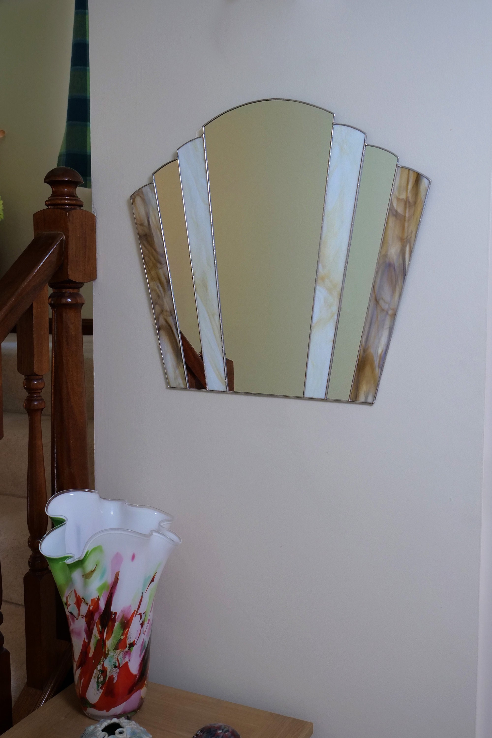 Art Deco Fan Mirror Stained Glass - Etsy UK