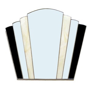 Art Deco Fan Mirror - Stained Glass Hand Crafted - Etsy