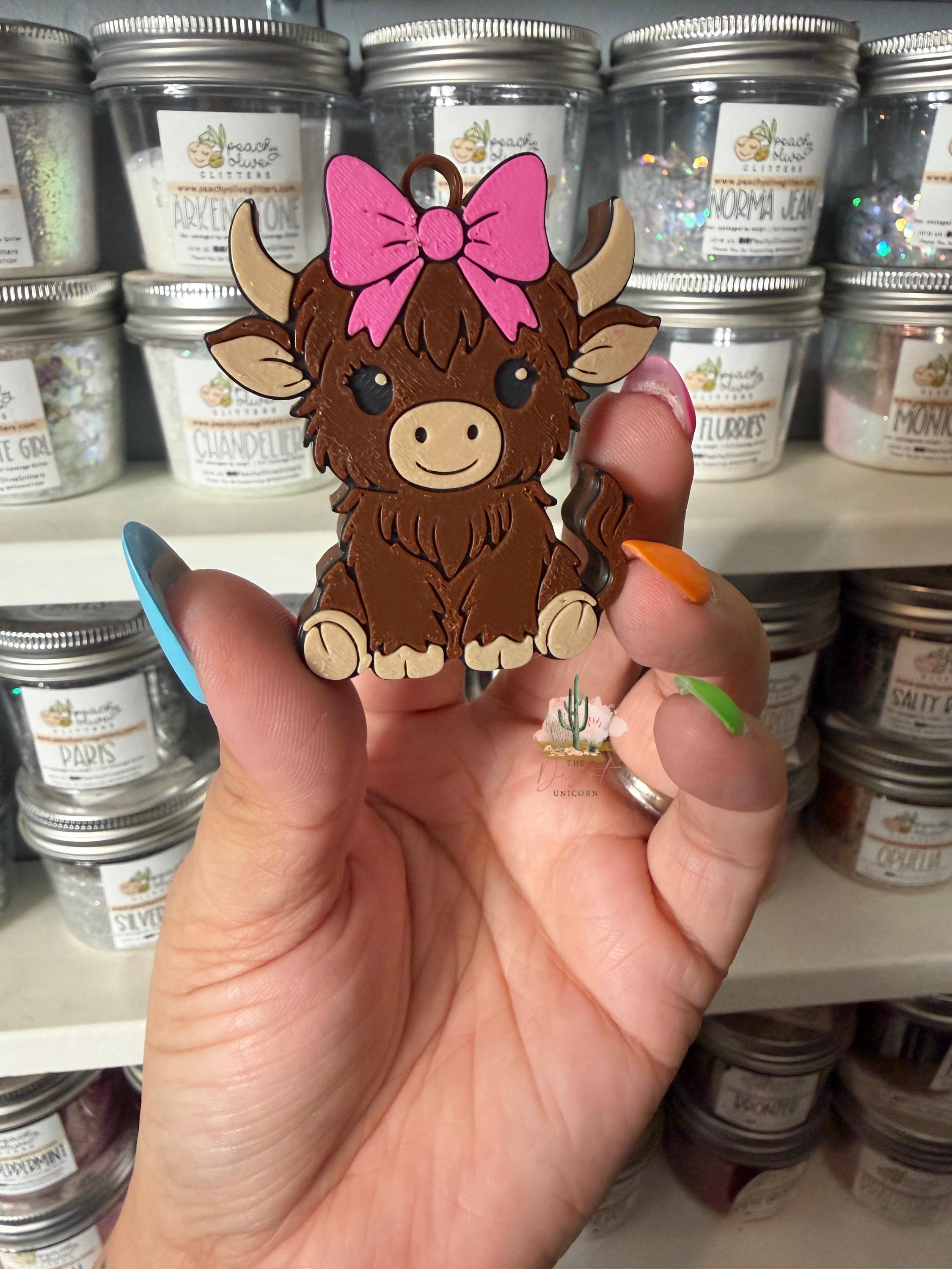 Highland Cow Nail Saver | 3D Printed Can Tab Opener, Long Nail Helper ...