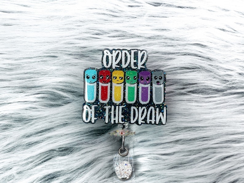 Order of the Draw Badge Reel, Phlebotomy Medical Badge - Etsy