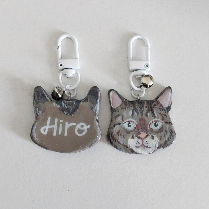 Customable Handmade Pet Keychain Made From Air Dry Clay Pet Gifts for ...