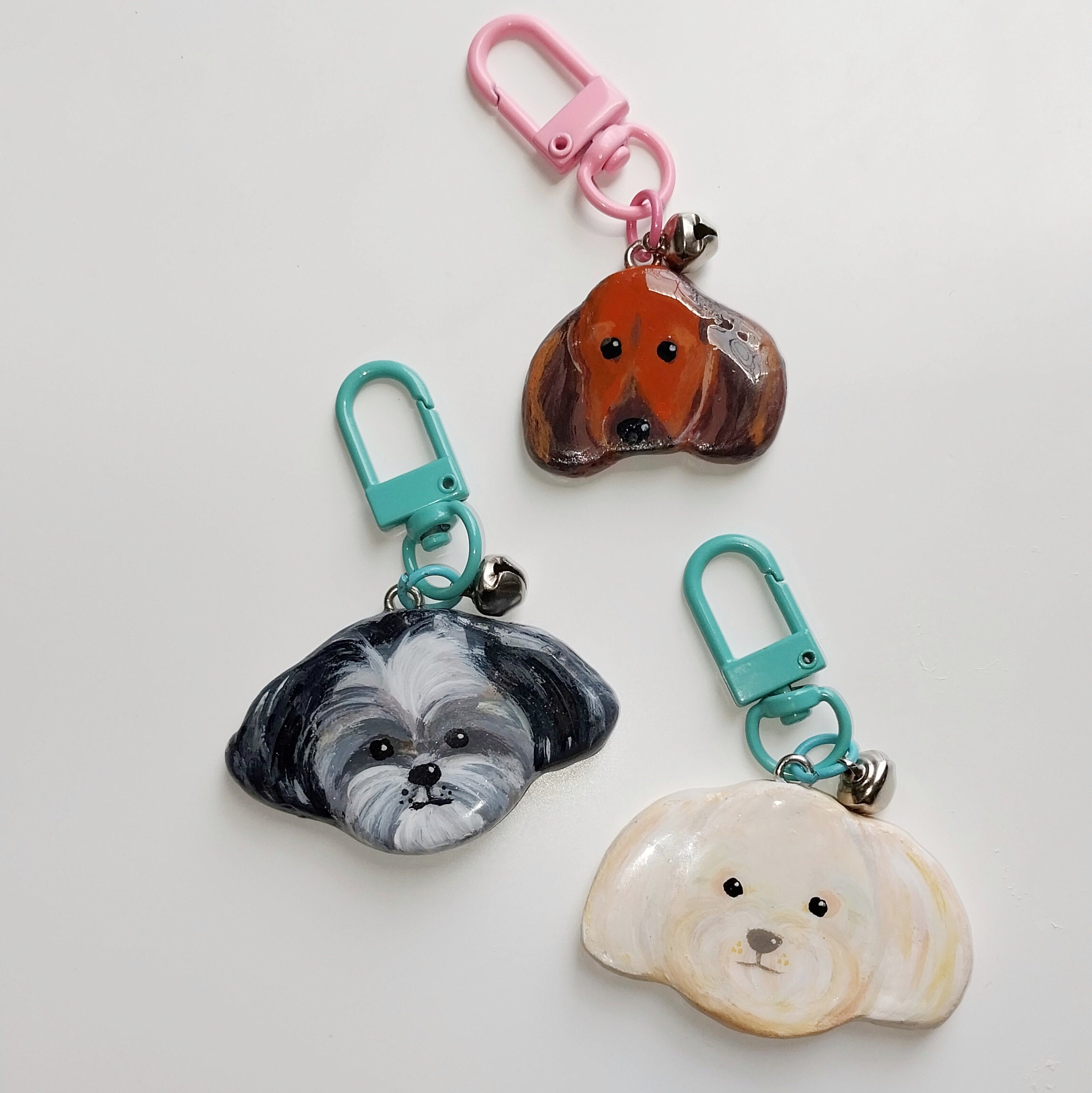 Customable Handmade Pet Keychain Made From Air Dry Clay Pet Gifts for ...