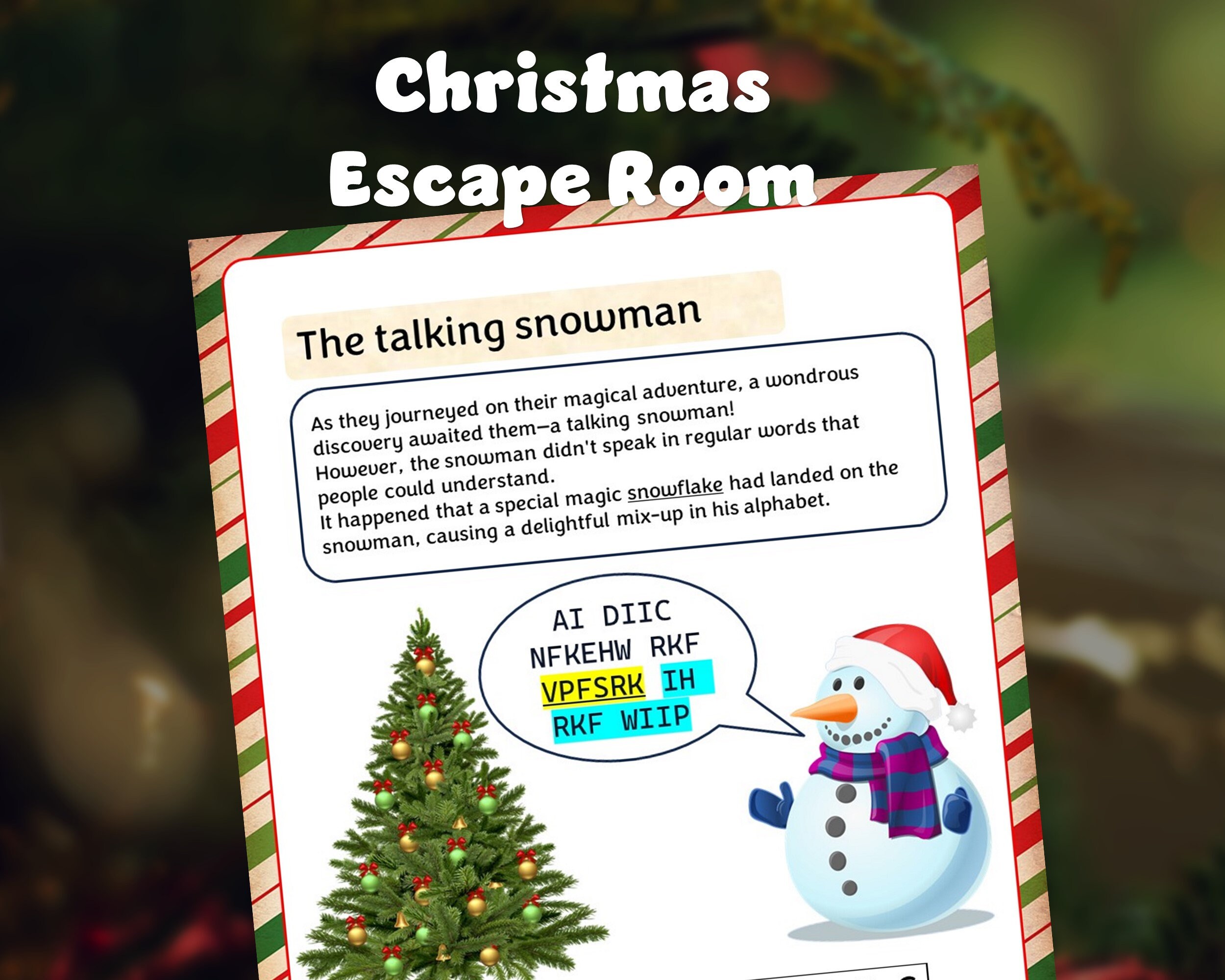 Christmas Escape Room for Kids, Treasure Hunt, Family Game Night ...
