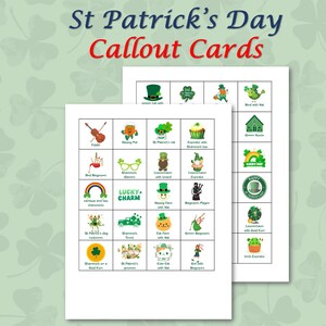 30 St Patrick's Day Bingo Cards St Patrick Day Party Game Fun St ...