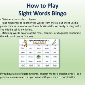 120 Dolch Sight Words Bingo Cards for Grade 2, Classroom Activity ...