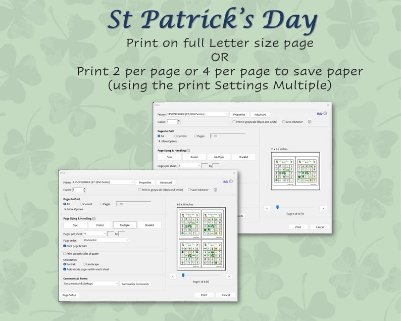 30 St Patrick's Day Bingo Cards St Patrick Day Party Game Fun St ...