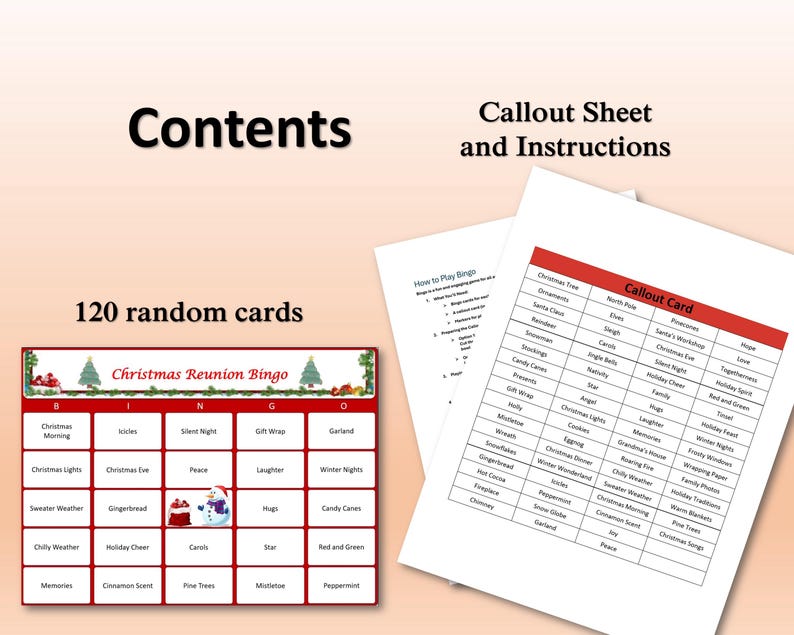 Christmas Bingo Cards - Christmas Party Game - Fun Christmas Games ...