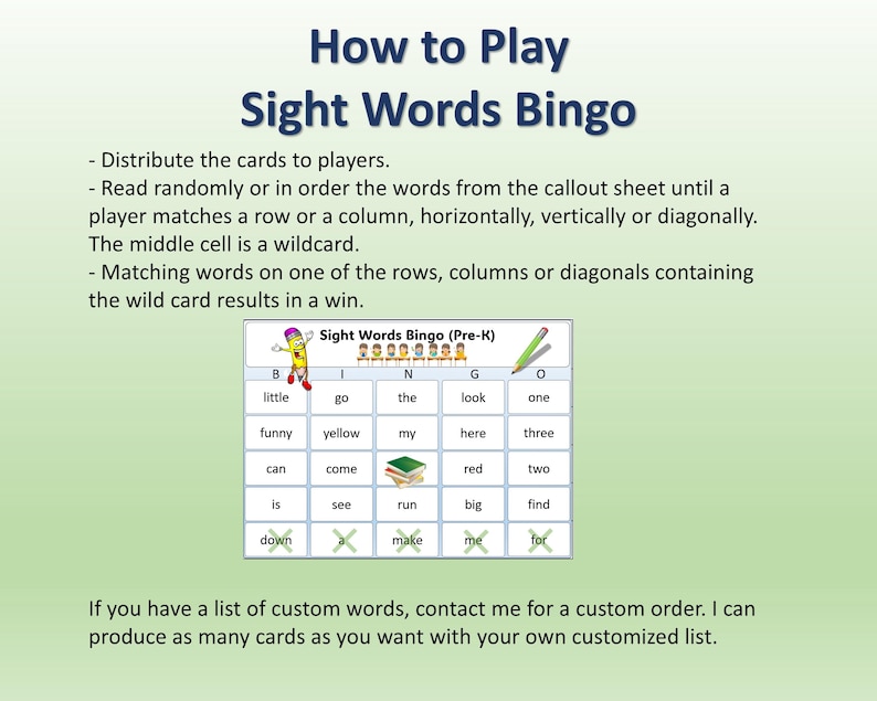 120 Dolch Sight Words Bingo Cards for Pre-k, Kindergarten, ESL ...