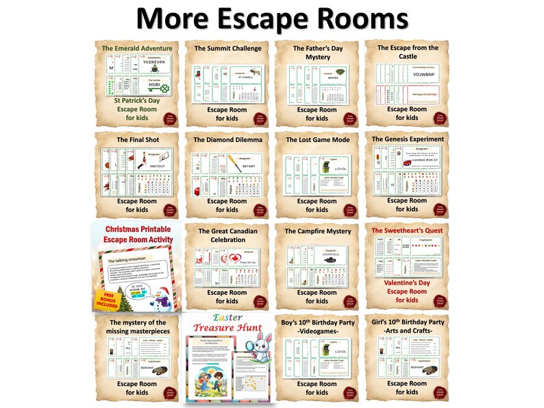 Escape Room Kids, Basketball Theme, Birthday Party Games, Kids Puzzles ...
