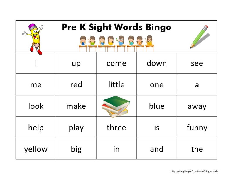 120 Sight Words Bingo Cards Pre K Dolch Collection Learn to Read Fast ...