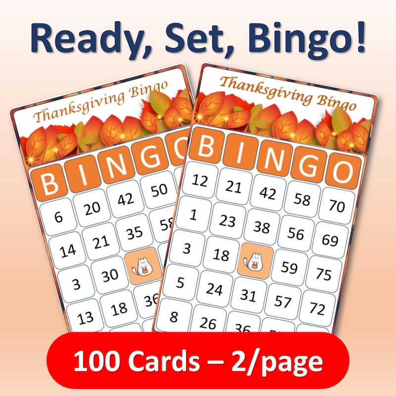 Thanksgiving Bingo - Etsy