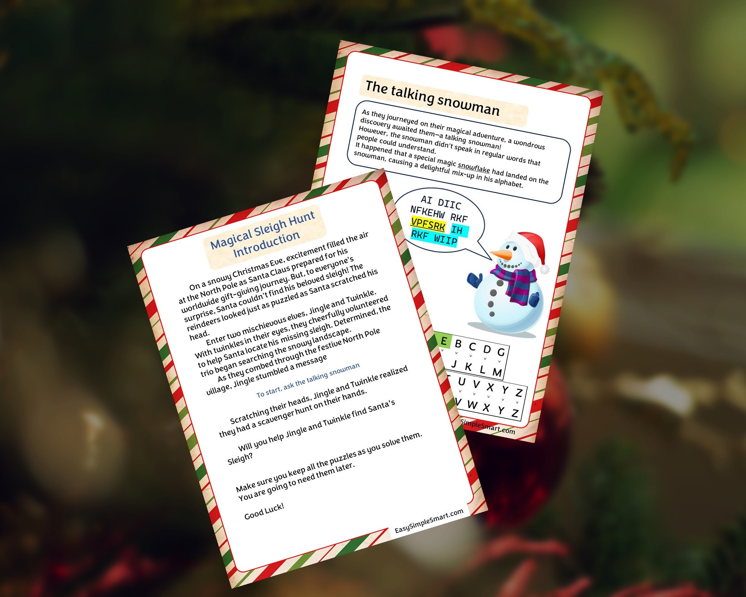 Christmas Escape Room for Kids, Treasure Hunt, Family Game Night ...