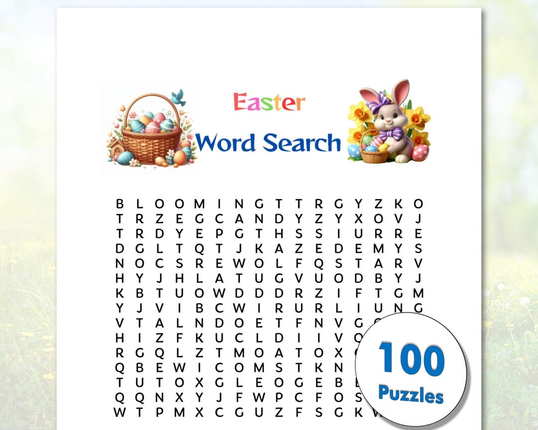 Printable Easter Word Search for Kids & Adults + Answer Key, Fun Easter ...