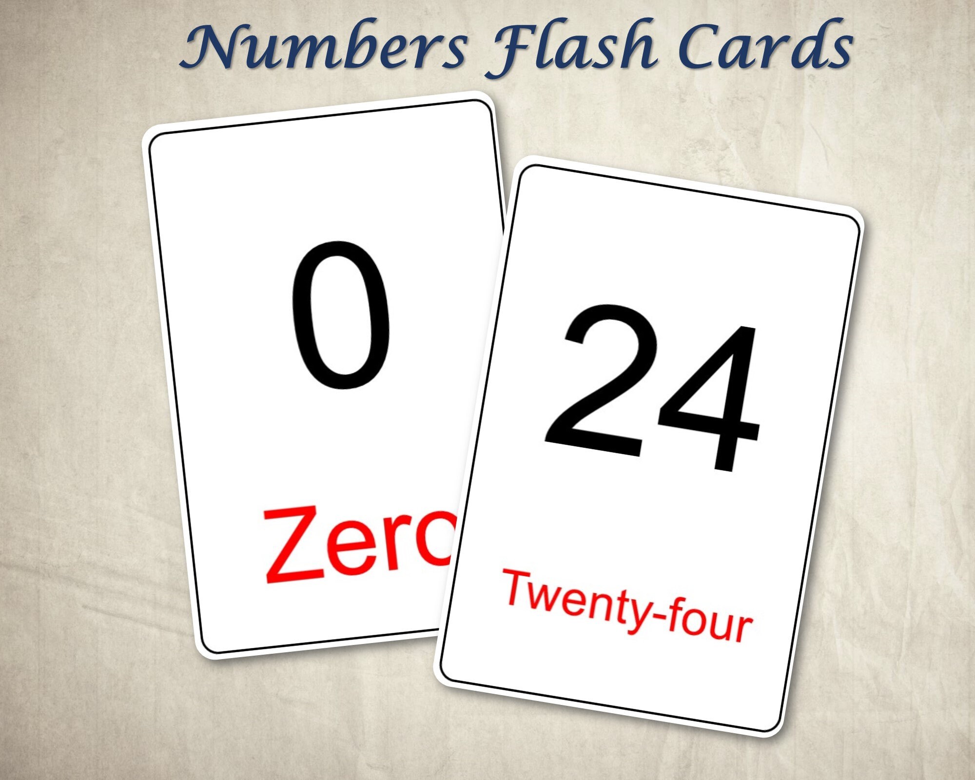 Numbers Flash Cards - Numbers and Letters | Educational Flashcards ...