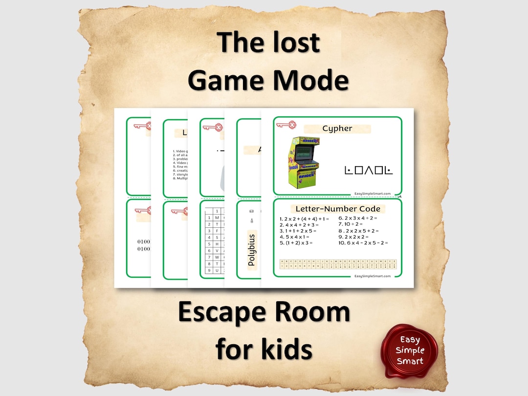 Escape Room Kids, Videogames Theme, Birthday Party Games, Kids Puzzles ...