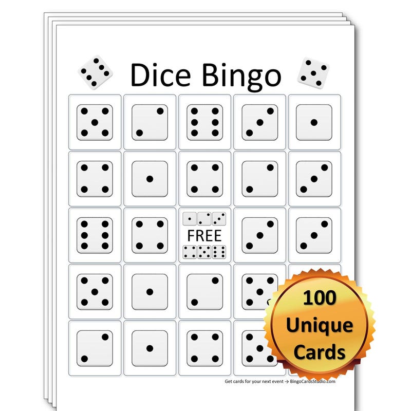 2026 Printable Dice Game - Etsy