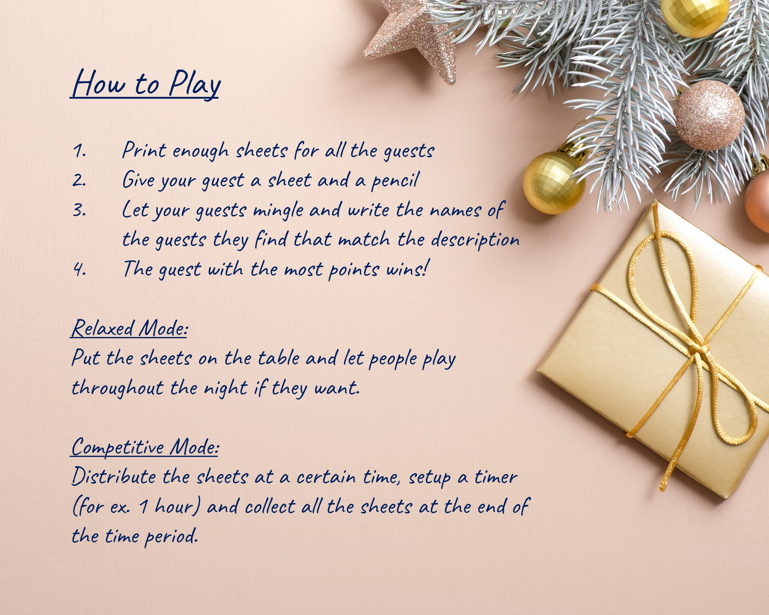 Find the Guest Christmas Ice Breaker Game Christmas Find the - Etsy