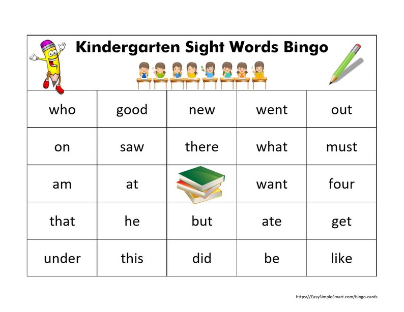 Dolch Sight Words Bingo Kindergarten Set of 120 - Etsy Australia