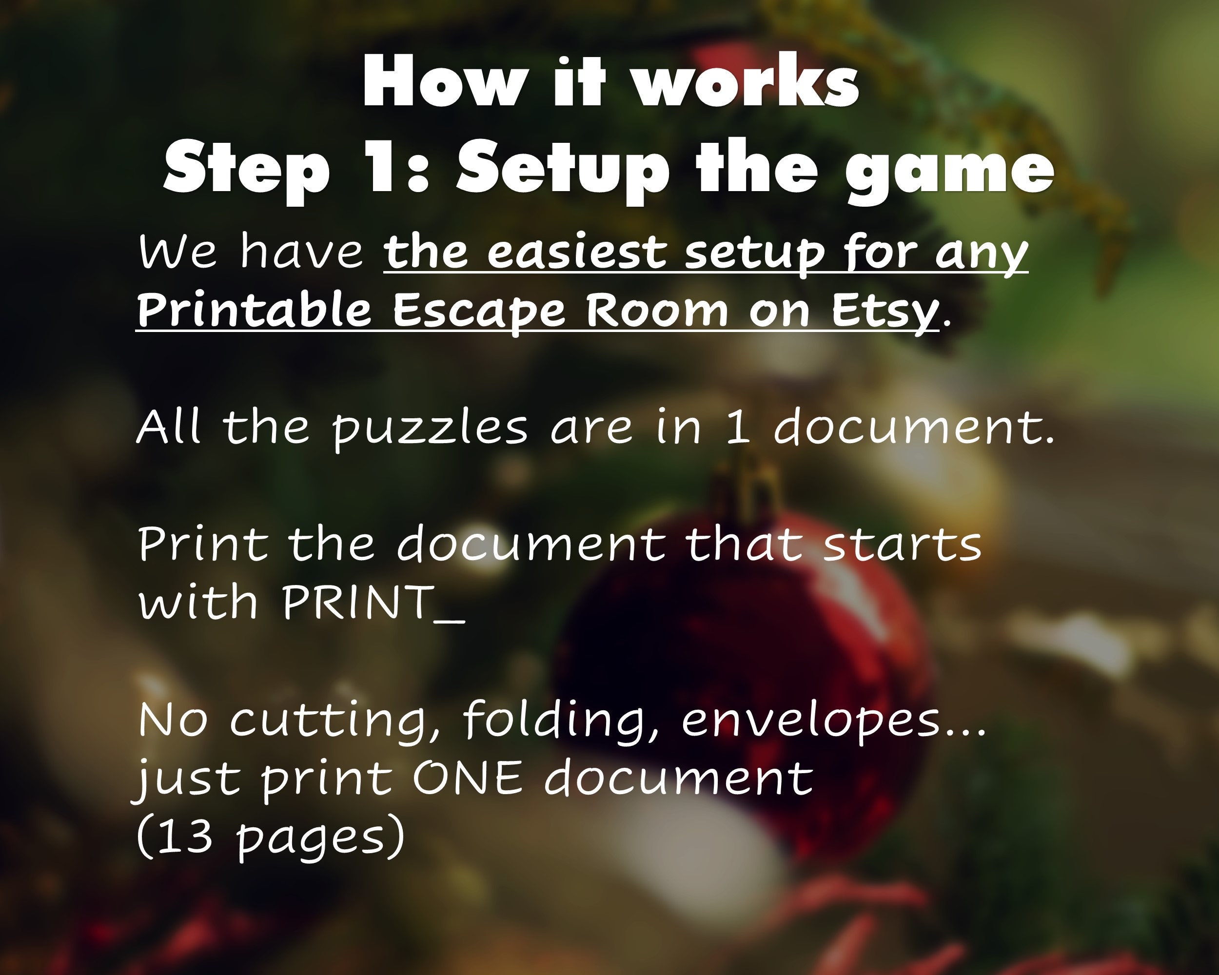 Christmas Escape Room for Kids, Treasure Hunt, Family Game Night ...