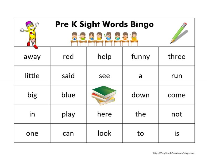 120 Sight Words Bingo Cards Pre K Dolch Collection Learn to Read Fast ...