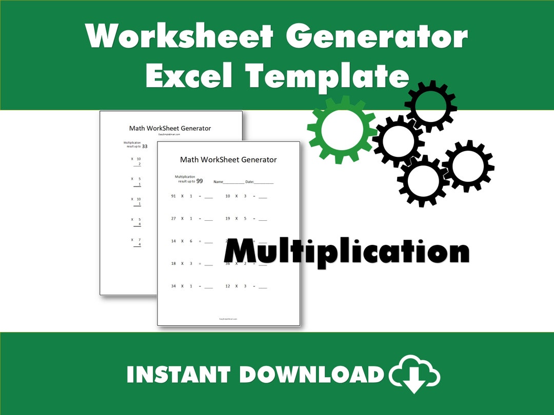 Worksheet Generator for Teachers and Parents Multiplication Customized ...