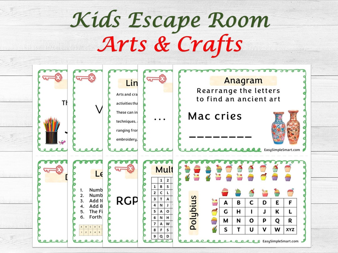 Escape Room Kids, Arts and Crafts, Birthday Party Games, Kids Puzzles ...