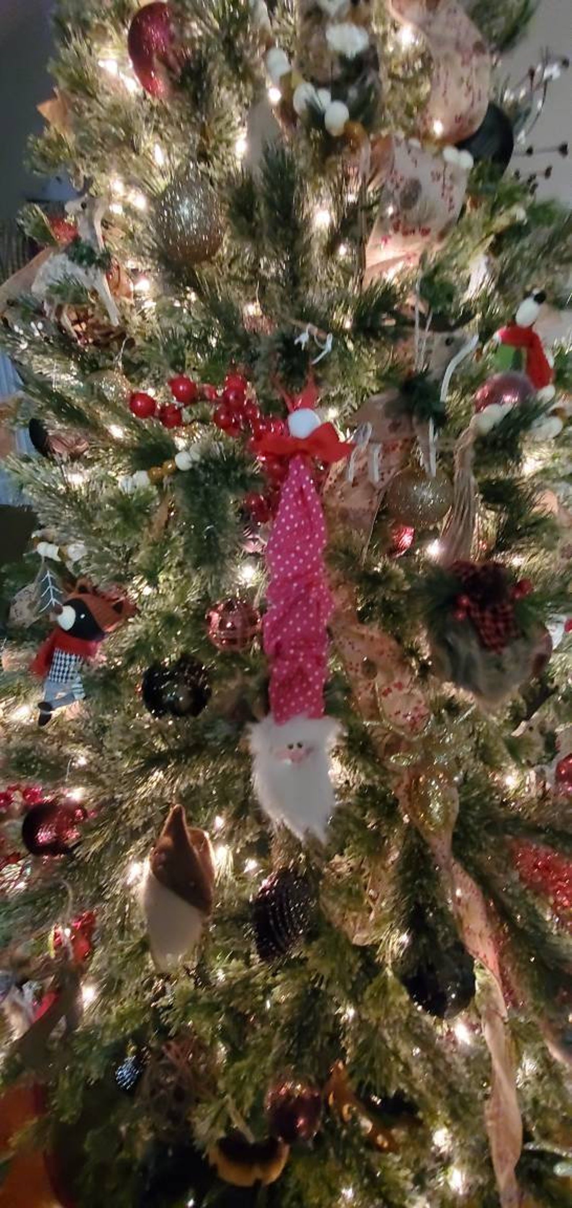 Wooden Spoon Santa Ornament, Santa Spoon, Cloth Covered Spoon ...