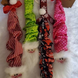 Wooden Spoon Santa Ornament, Santa Spoon, Cloth Covered Spoon ...