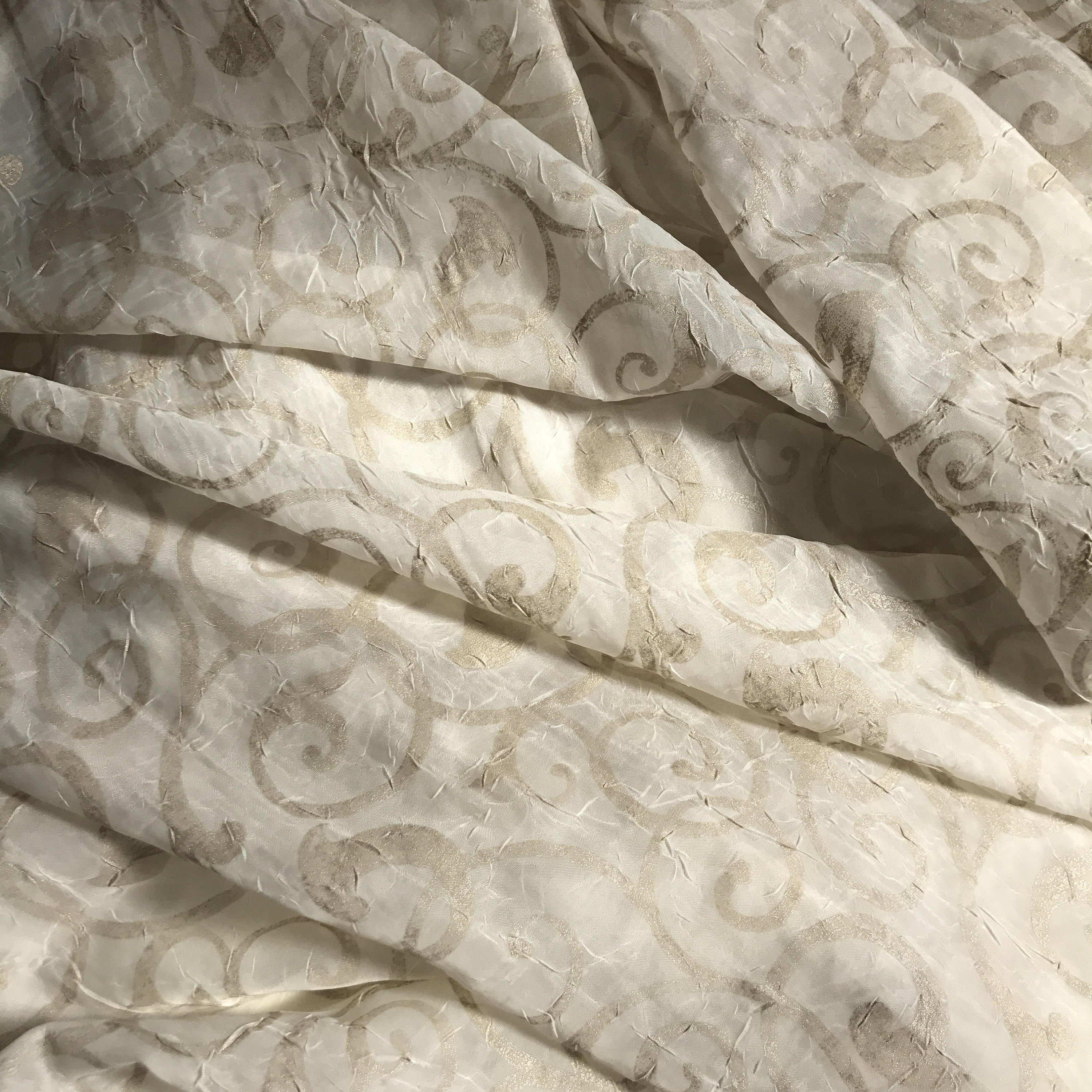 Hand Printed Sheer Fabric by the Half Hard - Etsy